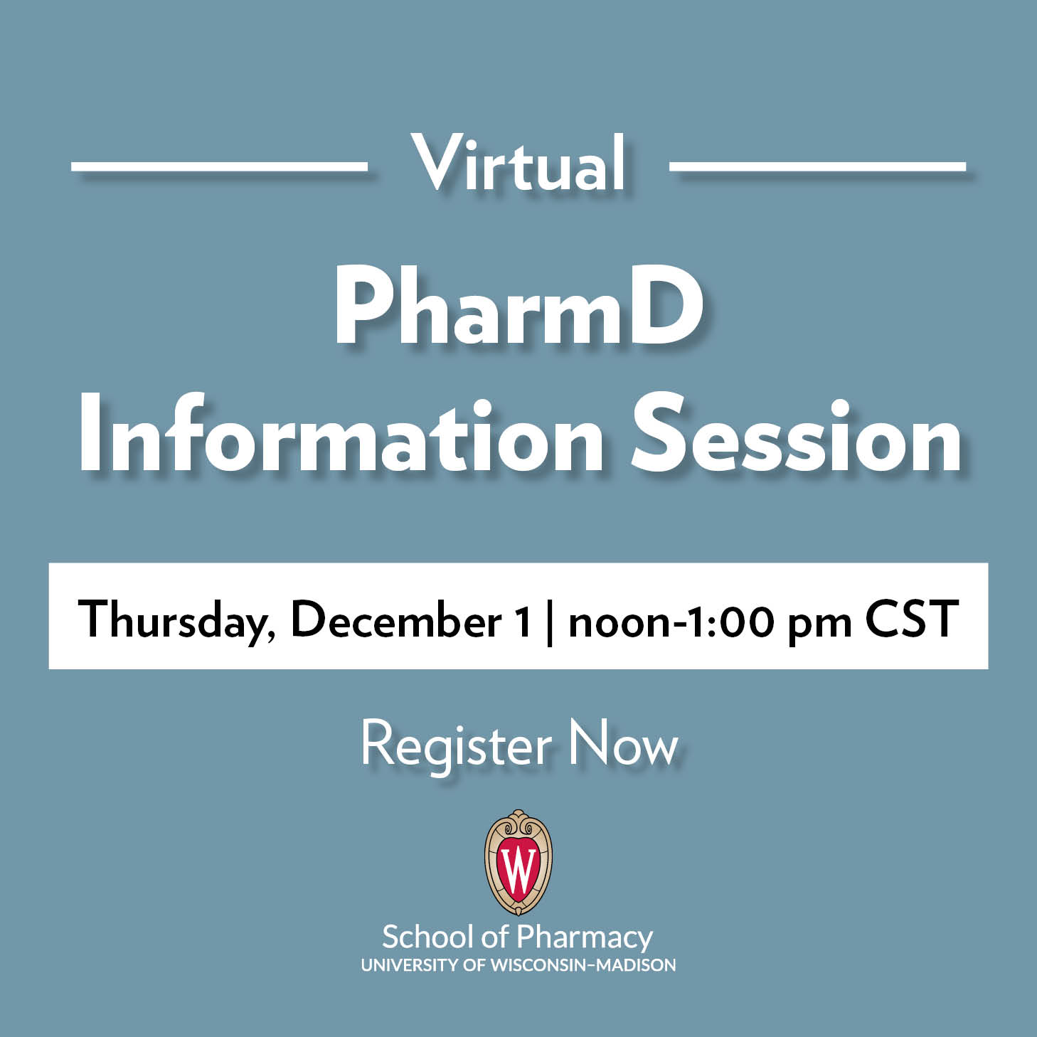 VIRTUAL: PharmD Information Session – December 2022 - School of Pharmacy
